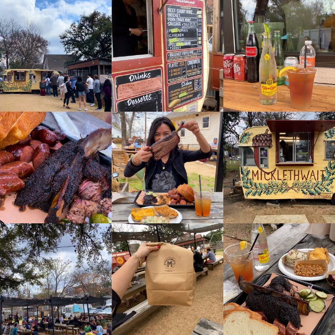 gigantic beef rib bbq in a tiny food truck in austin texas
