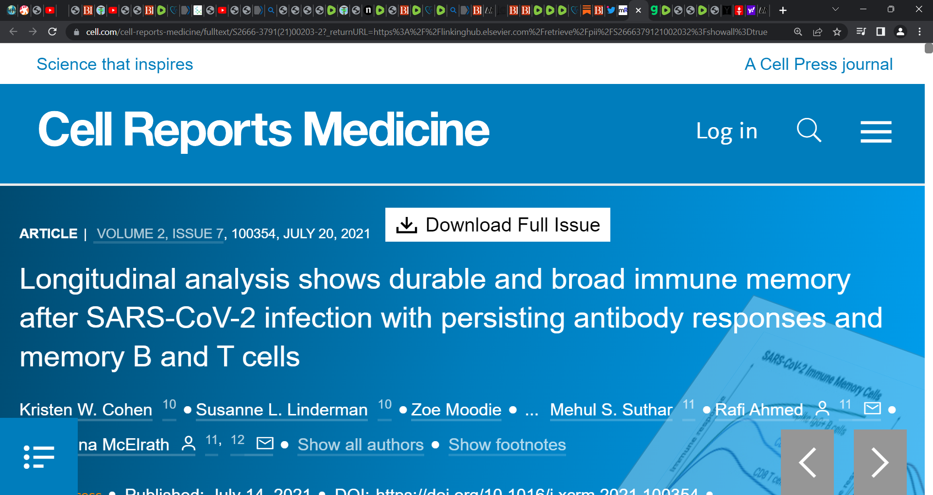CELL study (2021) showed potency of NATURAL infection-acquired immunity ...