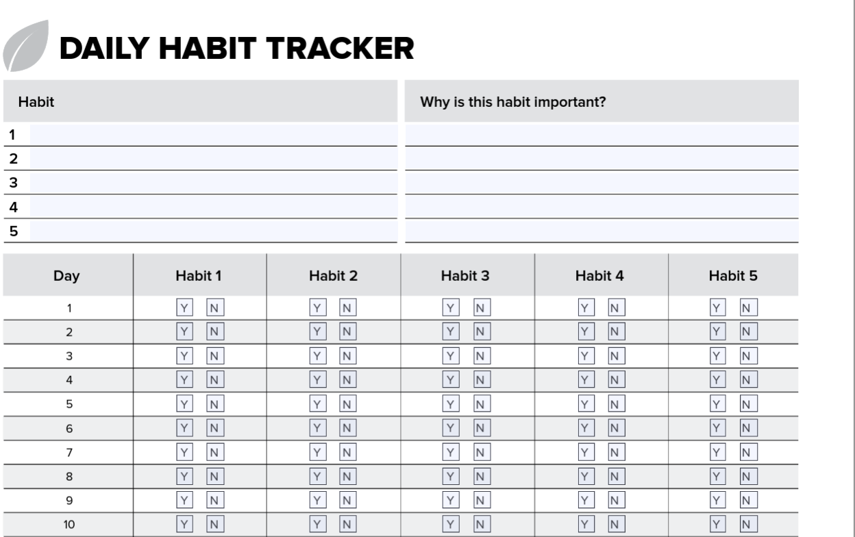 Free Planners and Worksheets by Productive Flourishing