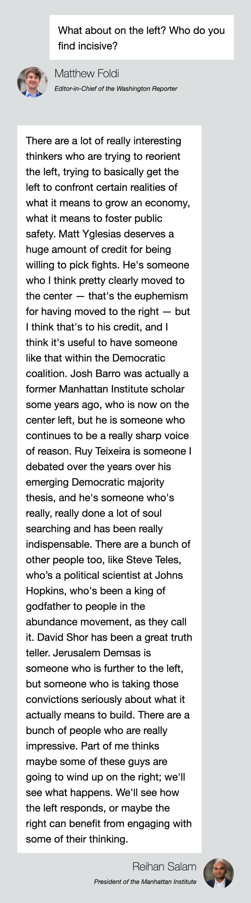 Interview with Manhattan Institute’s Reihan Salam: regular people need ...