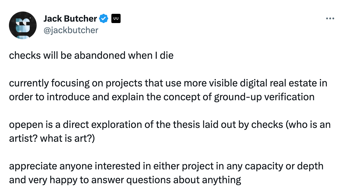 从 0 到 1亿美金，Jack Butcher 从乙方打工人到 VV Checks 的创意人生（下篇）