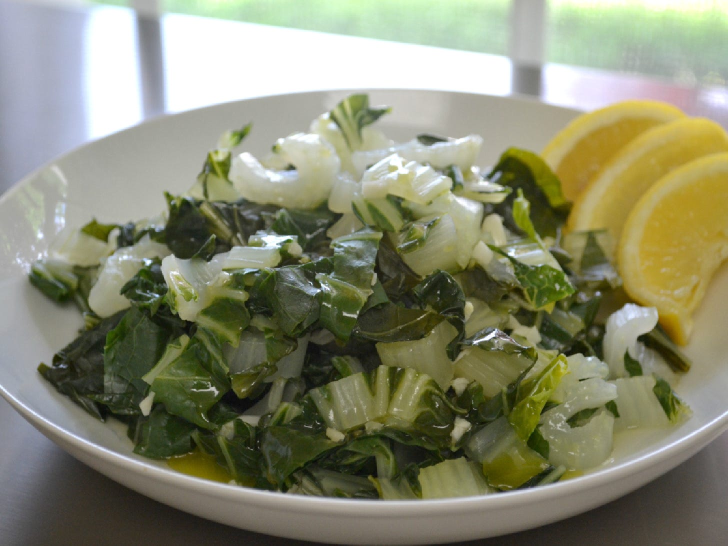 Lemony-Garlic Bok Choy - by Angie Alt