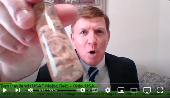 RUBBERY WHITE FIBROUS CLOTS FOUND BY EMBALMERS