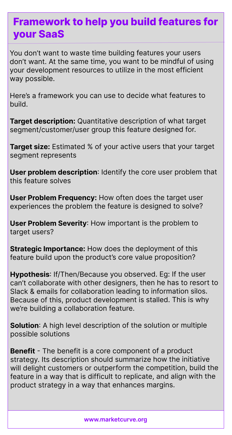 Use this 9-step framework to help you build features for your SaaS
