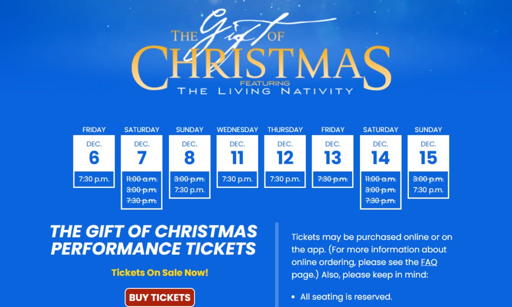 Megachurch Puts on ‘Greatest Snowman’ Christmas Spectacular