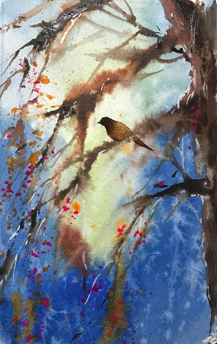 Dawn Breaking – Loose Watercolours