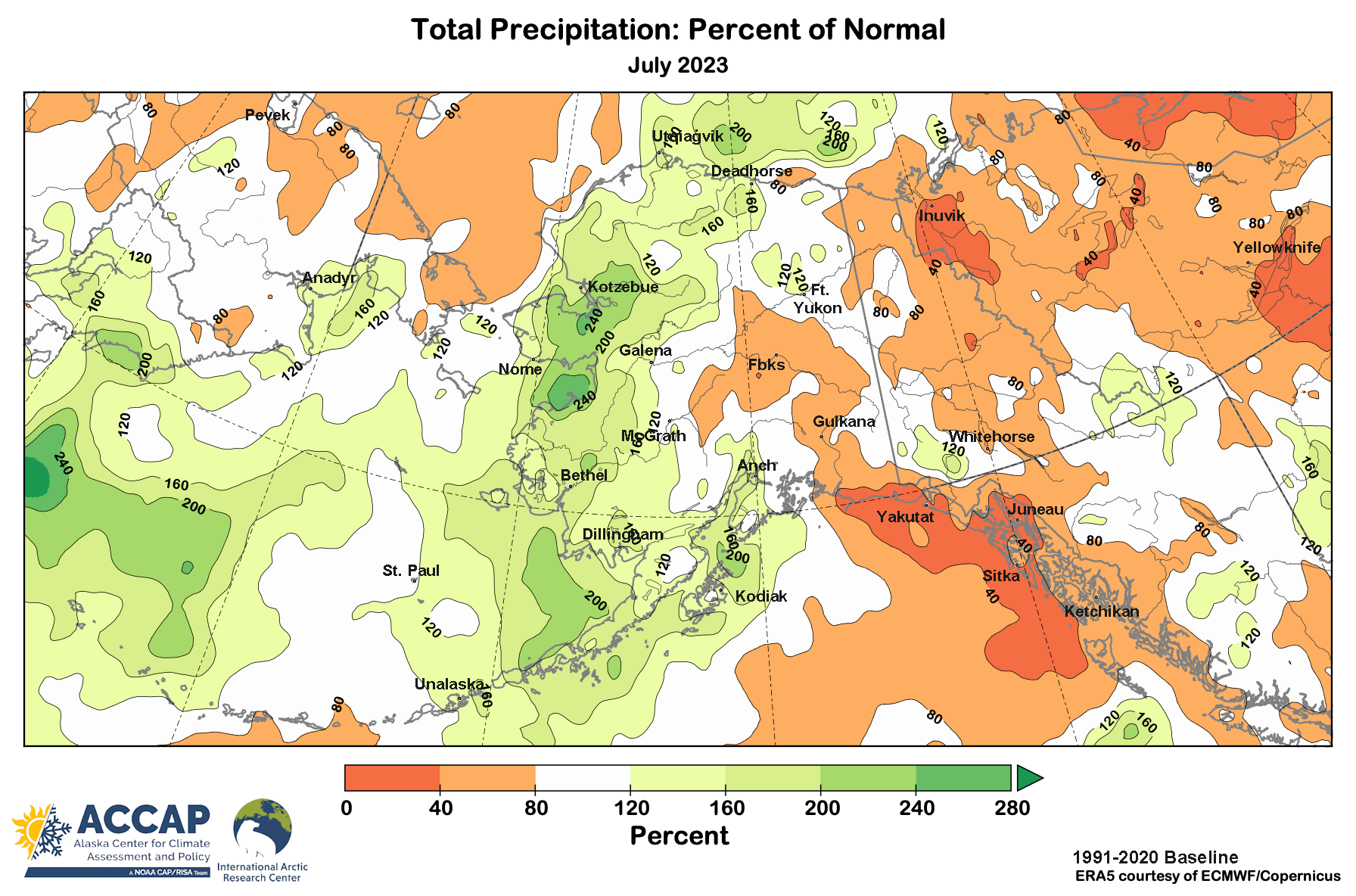 July 2023 Temperature and Precipitation - by Rick Thoman
