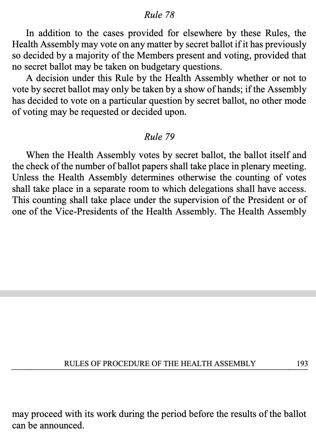 WHO members must call for a true roll call vote to make the nations and ...