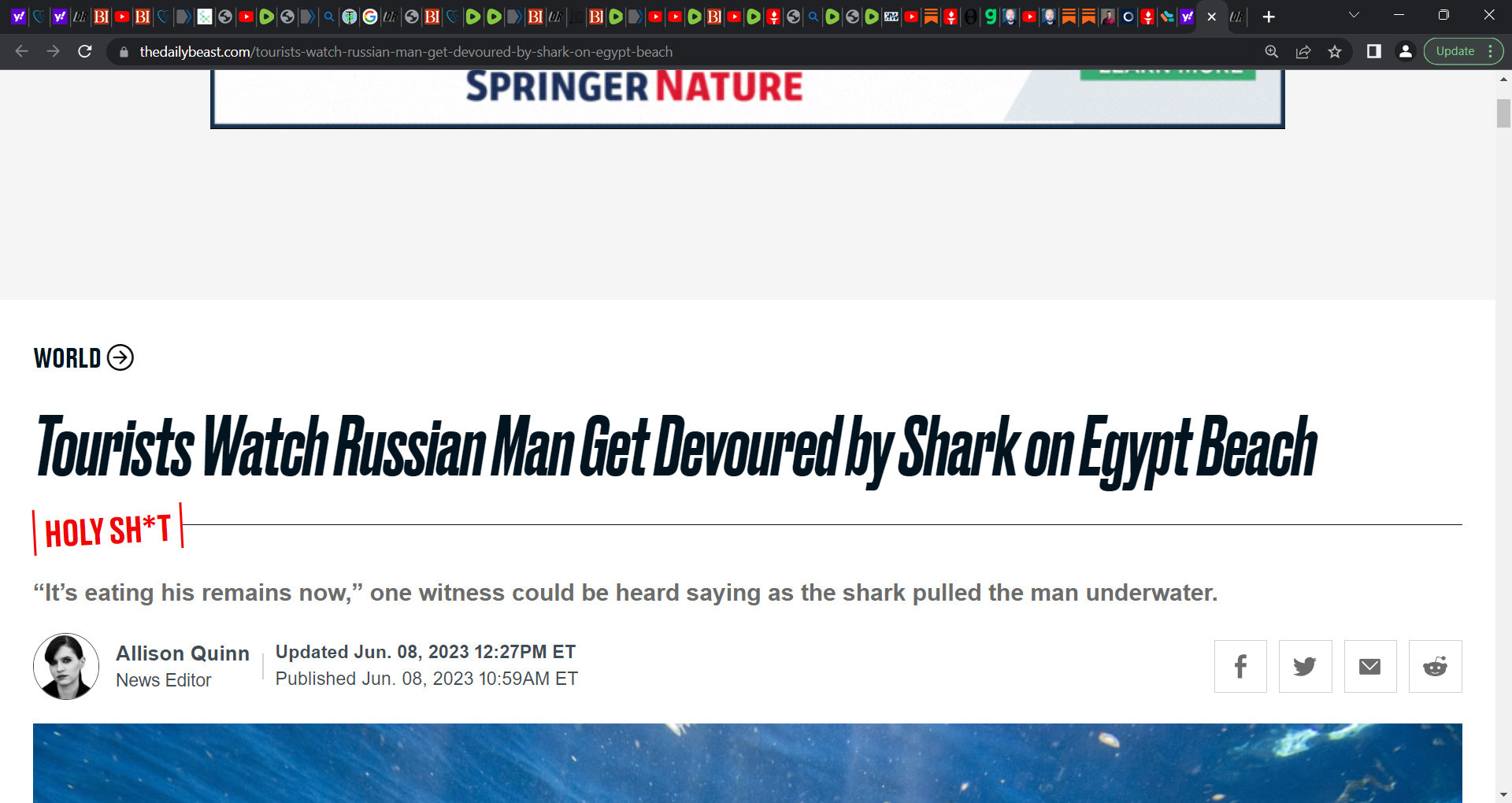 Man eaten alive by shark in Egypt on camera; caution, disturbing images