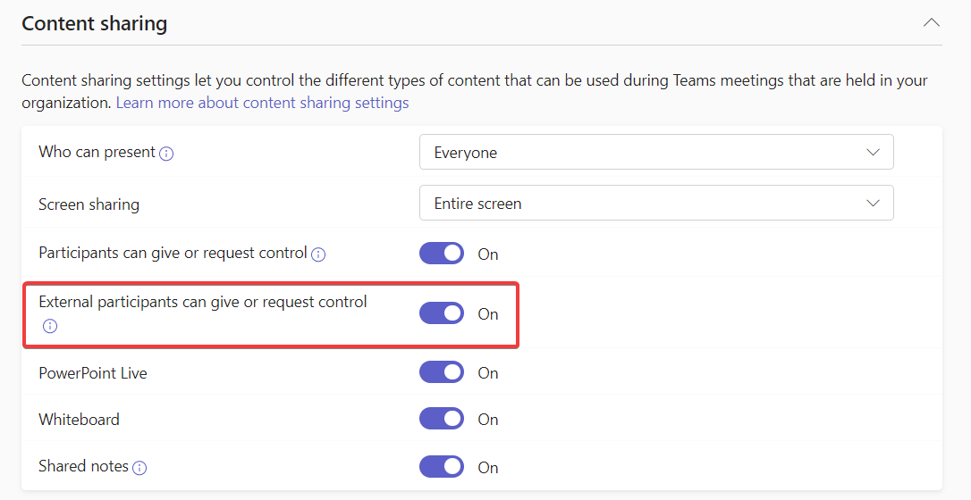 Teams Security Baselines Disabling Control Requests From External Users
