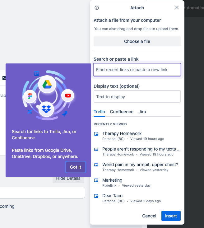 Seen the new attachment section in Trello?