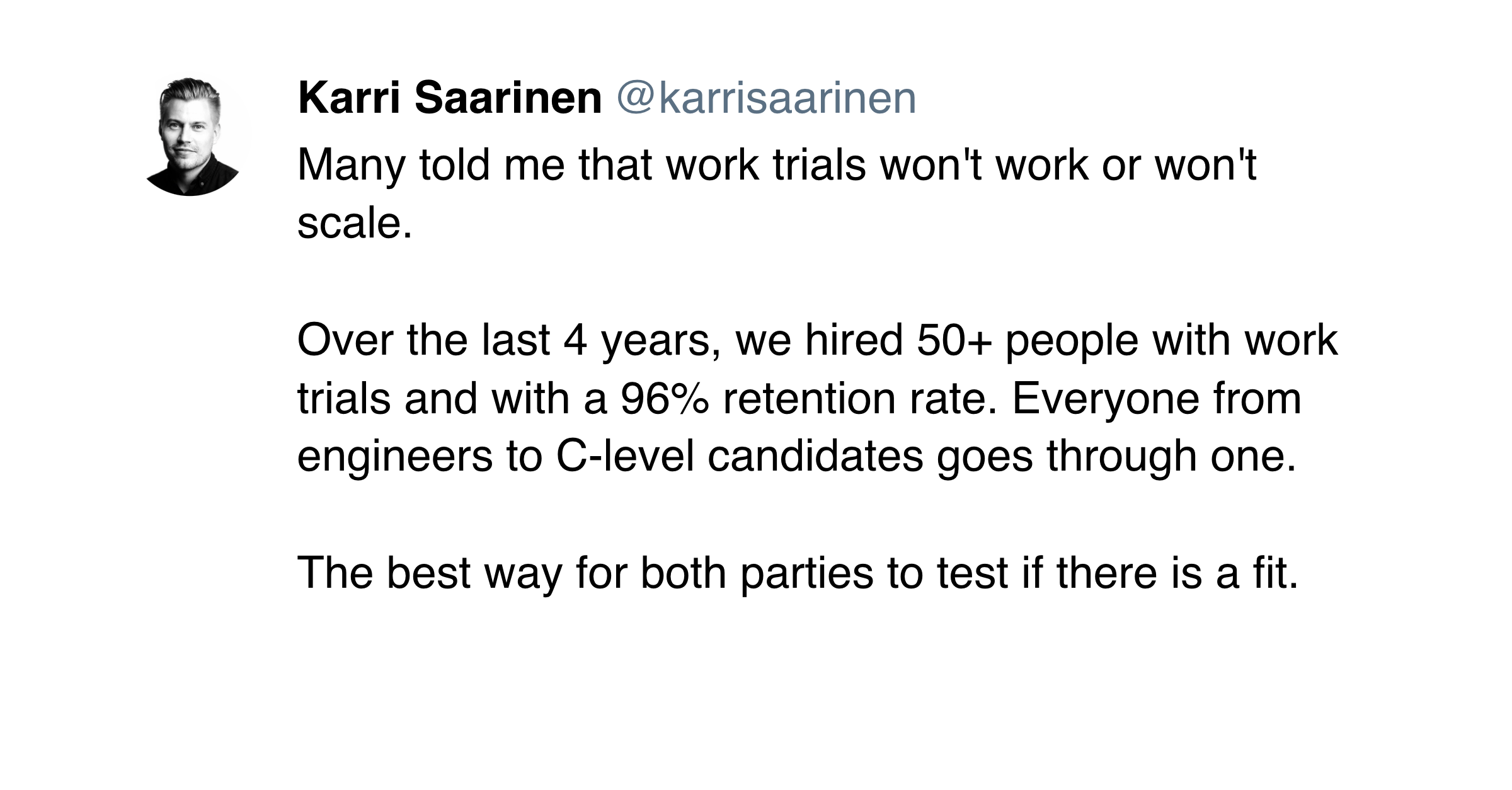 Adding a work trial to your interview process