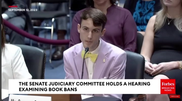 Sen. Kennedy reads from sexually graphic "banned books" during hearing