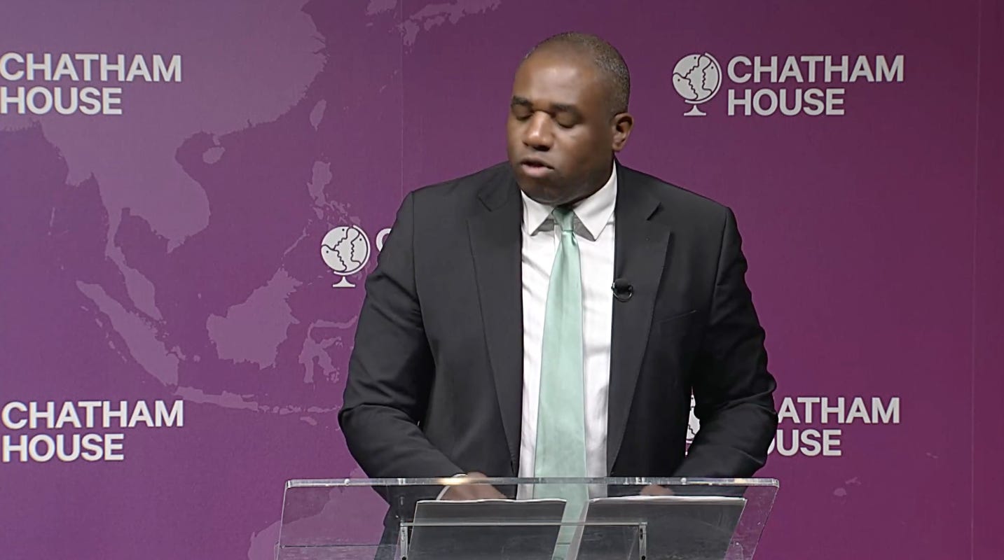 NEW SPEECH: Shadow Foreign Secretary David Lammy sets out Labour's ...