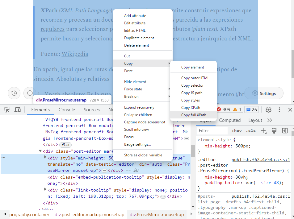 Xpath: Encuentra cualquier elemento en una página web