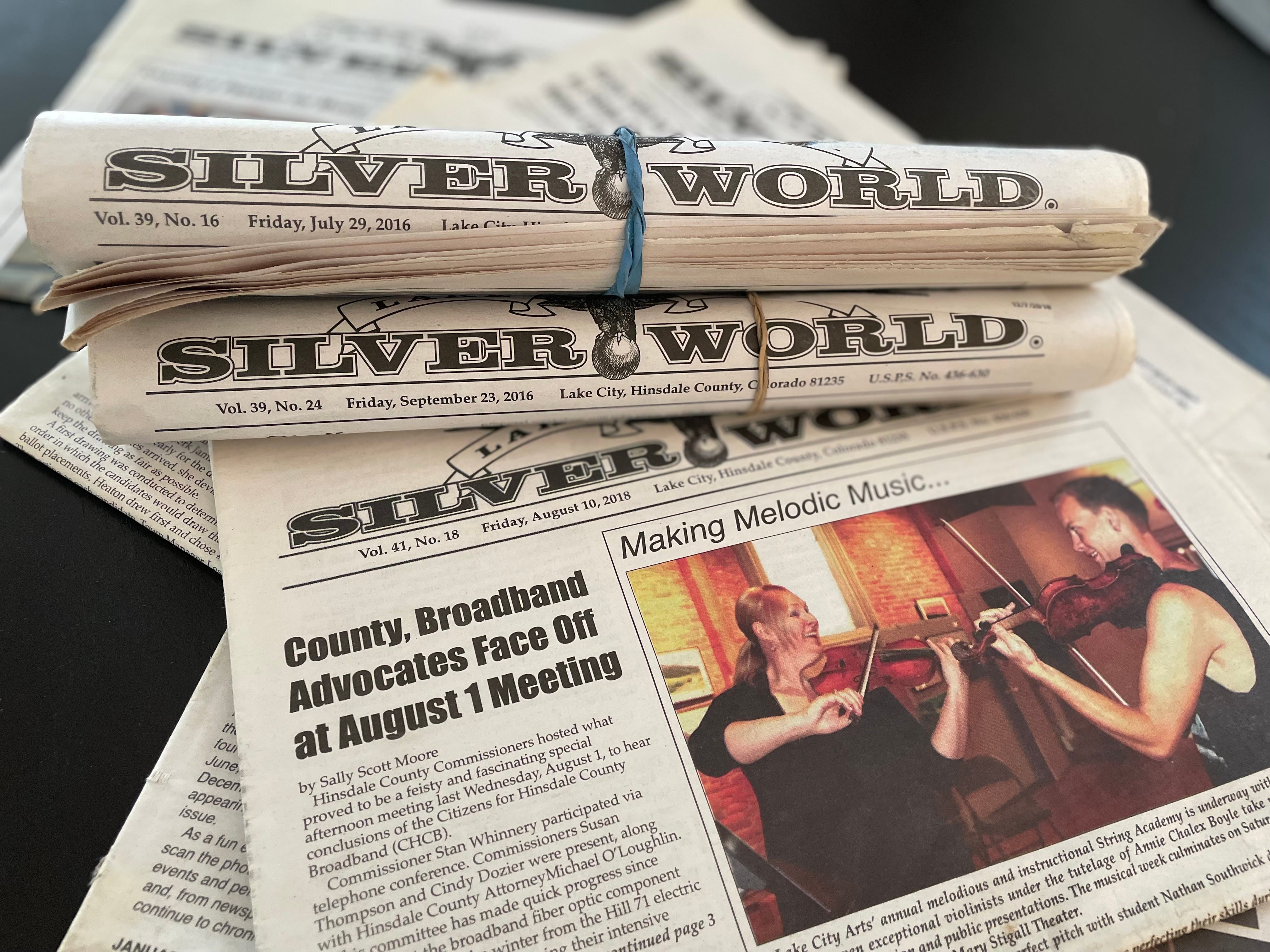 What might happen to the Silver World newspaper in Lake City, Colorado?