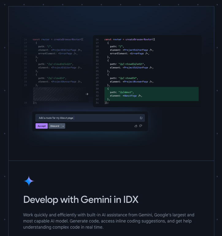 Building Applications in Google Project IDX