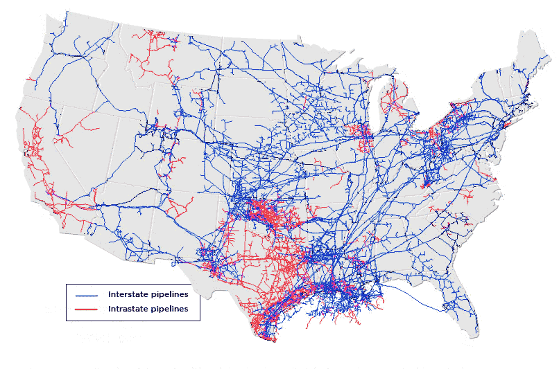 Energy Factoid: The Least US interstate natural gas pipeline capacity ...