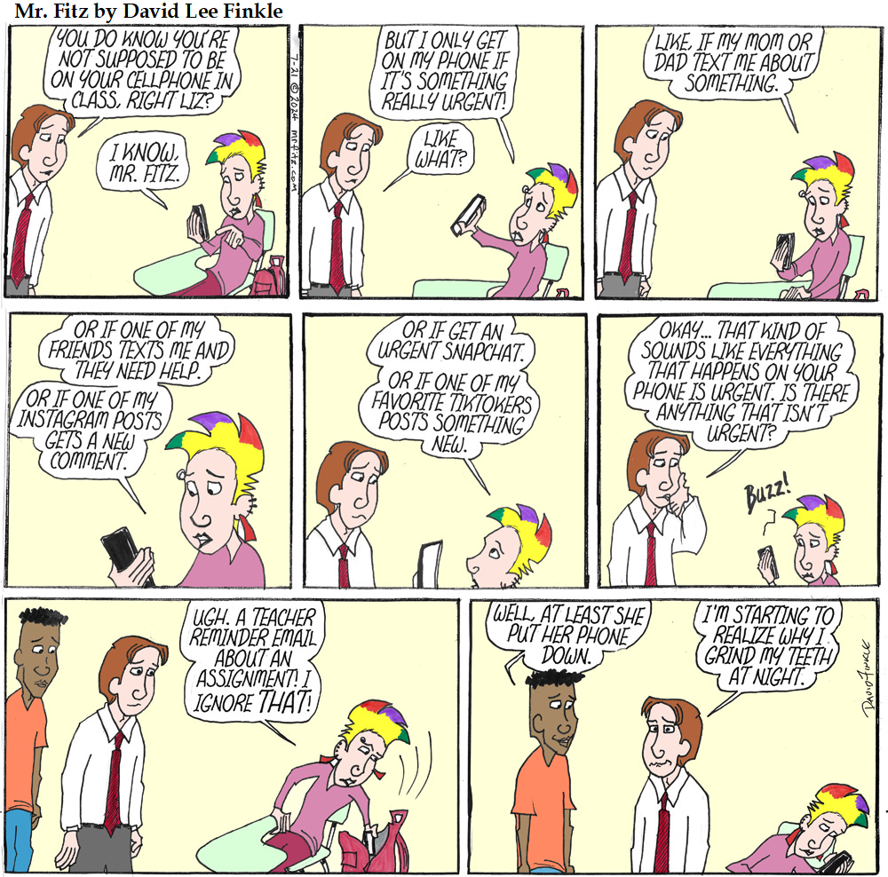 Not supposed to be on your phone... - by David Finkle