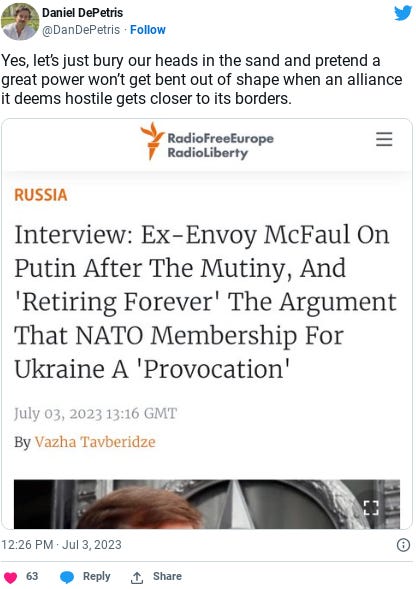 Some of Daniel DePetris's best tweets about the Russia-Ukraine war