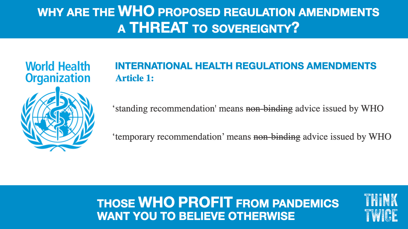 Why are the WHO proposed International Health Regulation amendments a ...