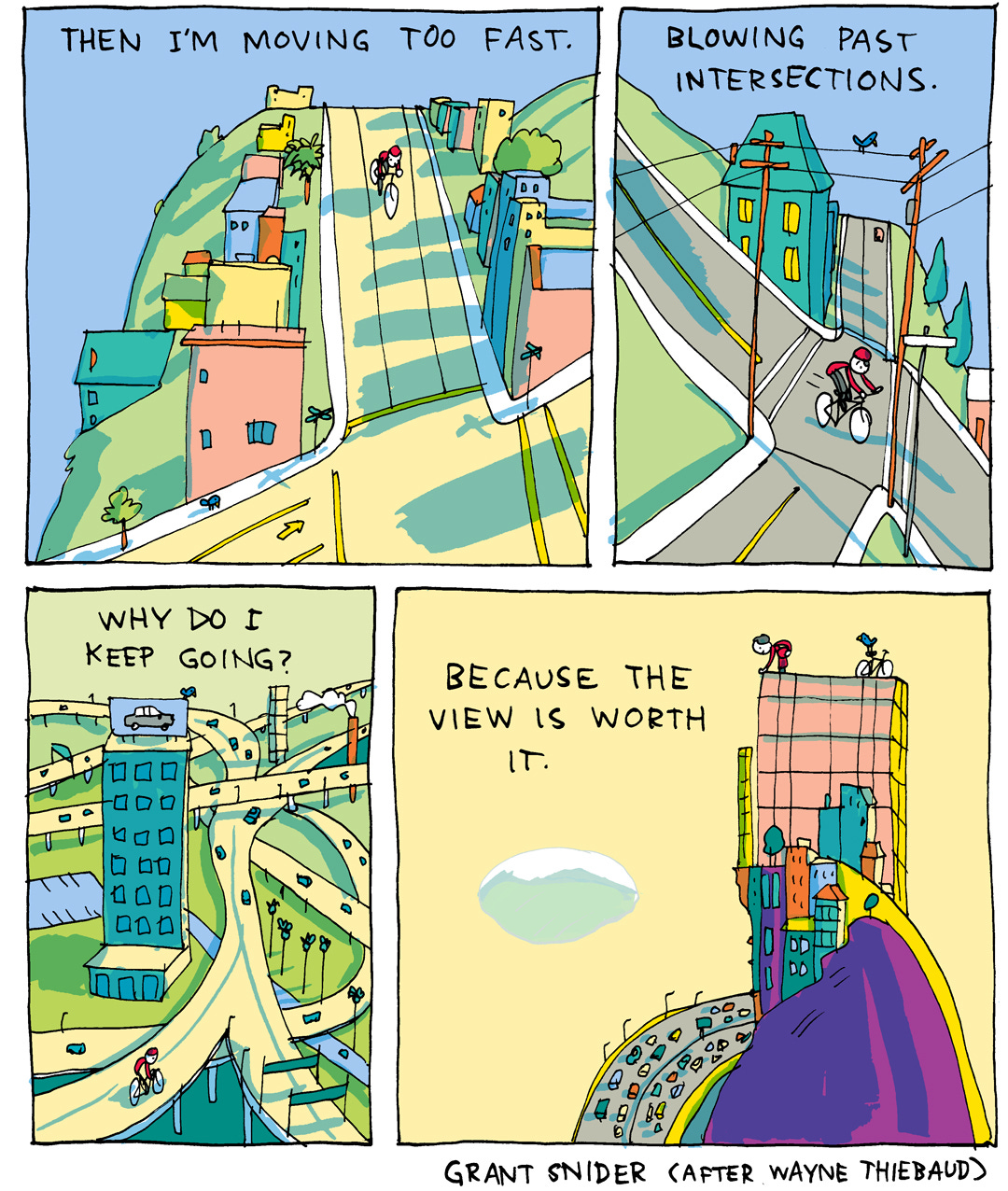 Tour de Frustration - by Grant Snider - Incidental Comics