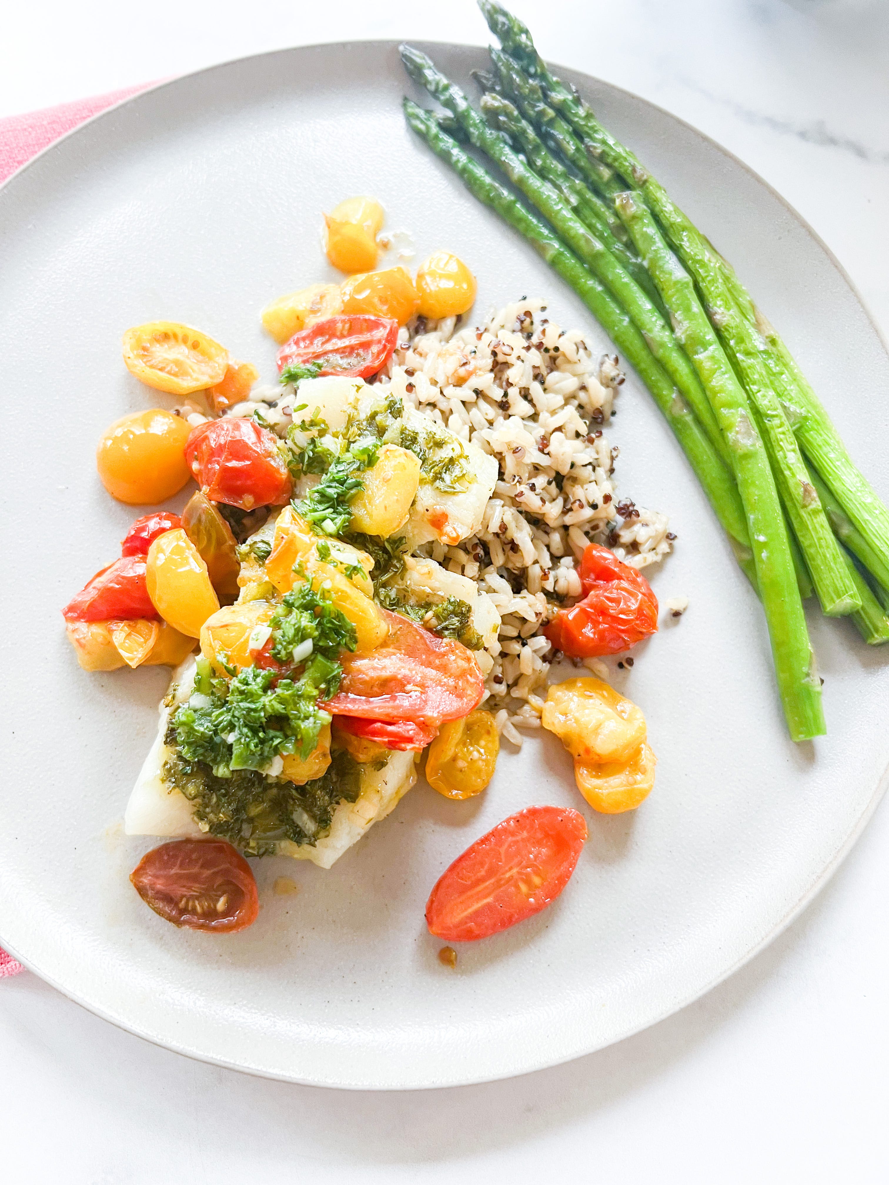 30-minute sheet-pan chimichurri fish - by Caroline Chambers