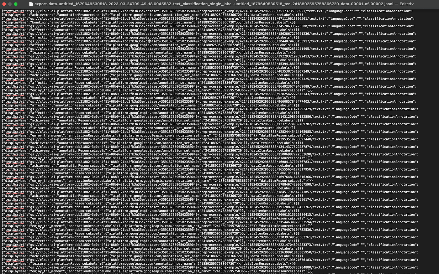 Creating Training Data For Text Classification In Google Cloud Vertex AI