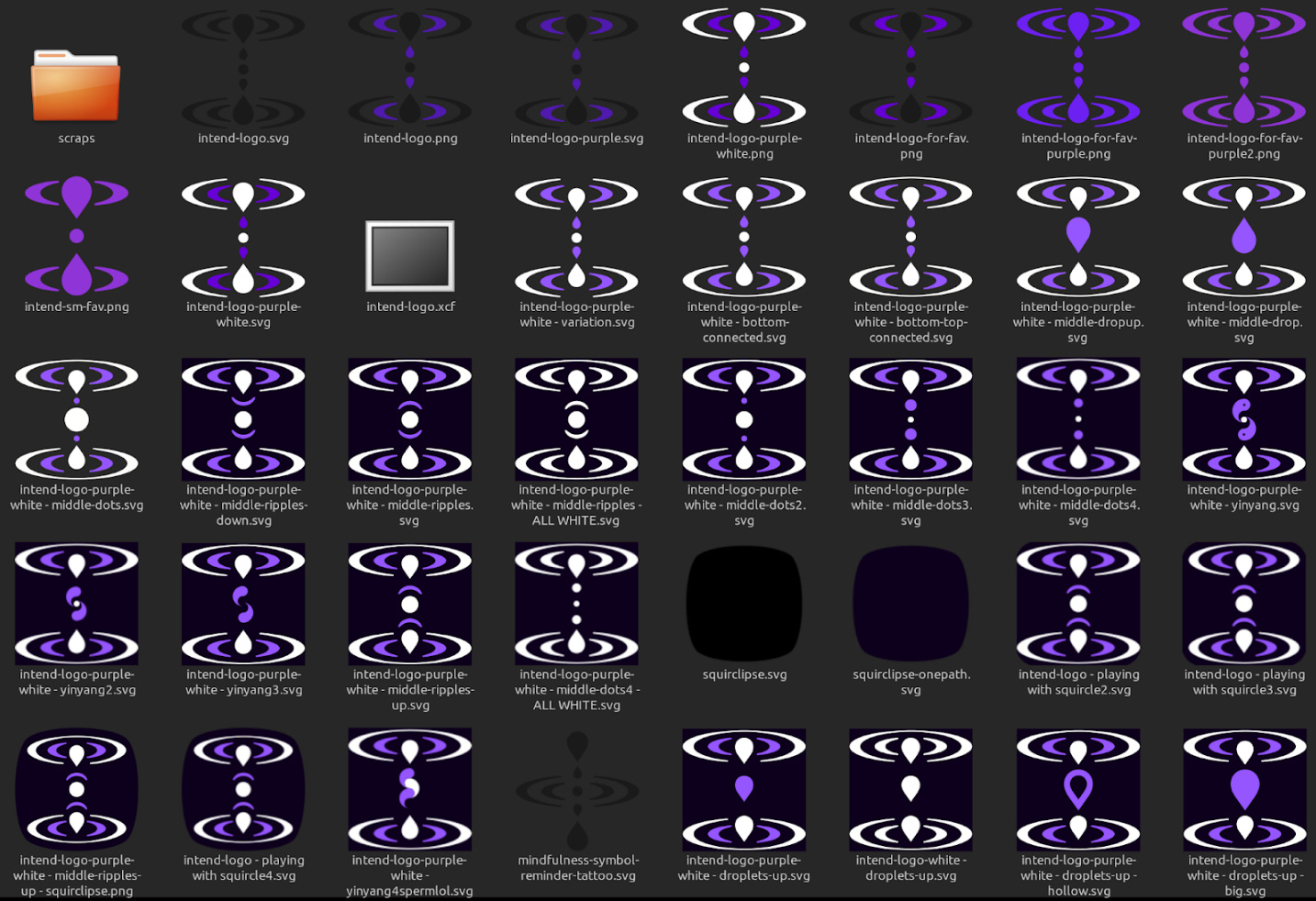 The creation of the Intend logo - by Malcolm Ocean