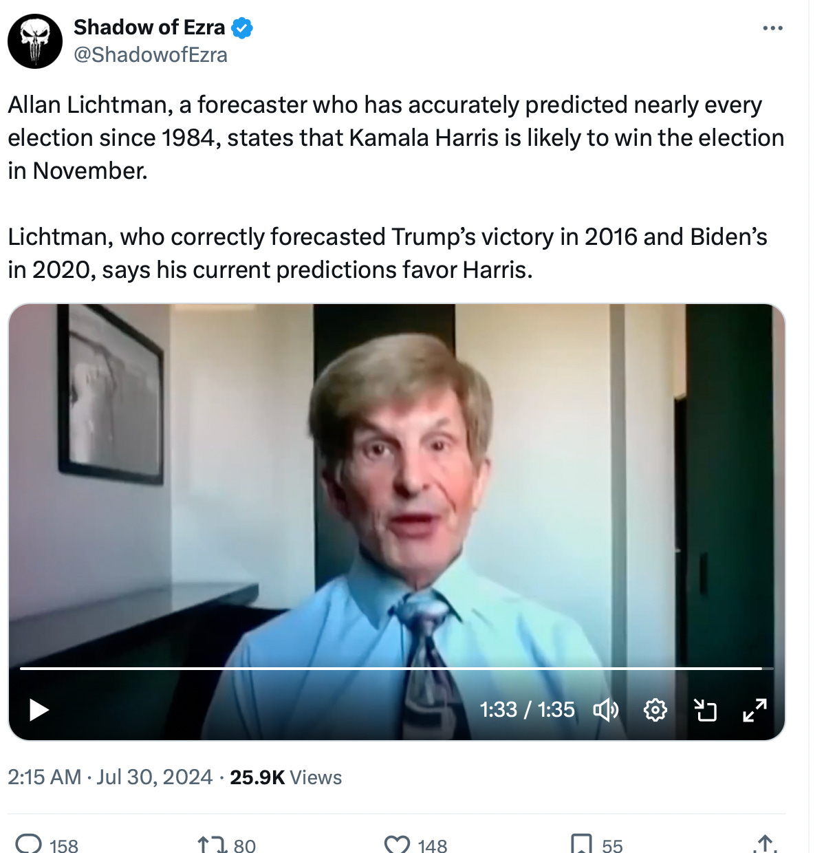 Allan Lichtman Predicts Kamala Harris Will Allan Lichtman Predicts Kamala Harris Will