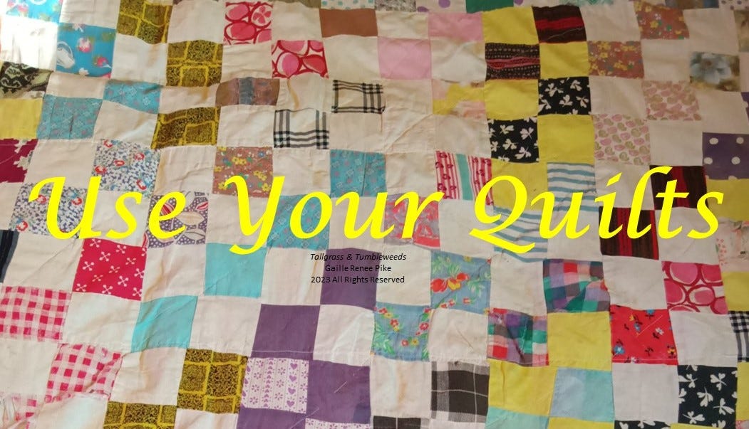 Use Your Quilts - by Gaille Pike - Pike X