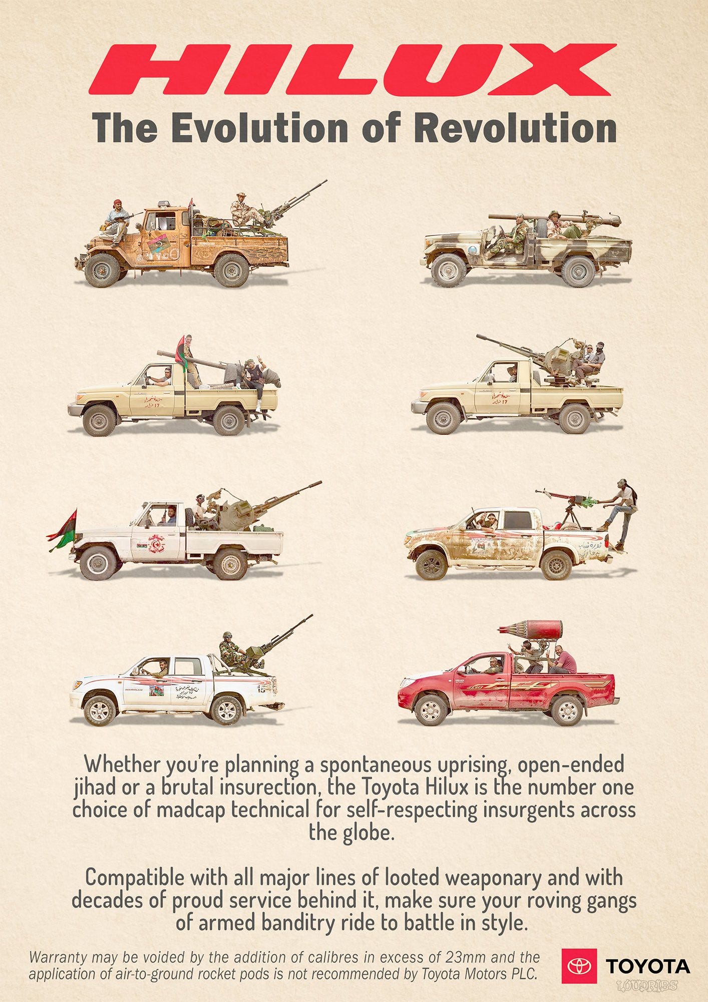 Toyota Hilux: The unexpected war machine.