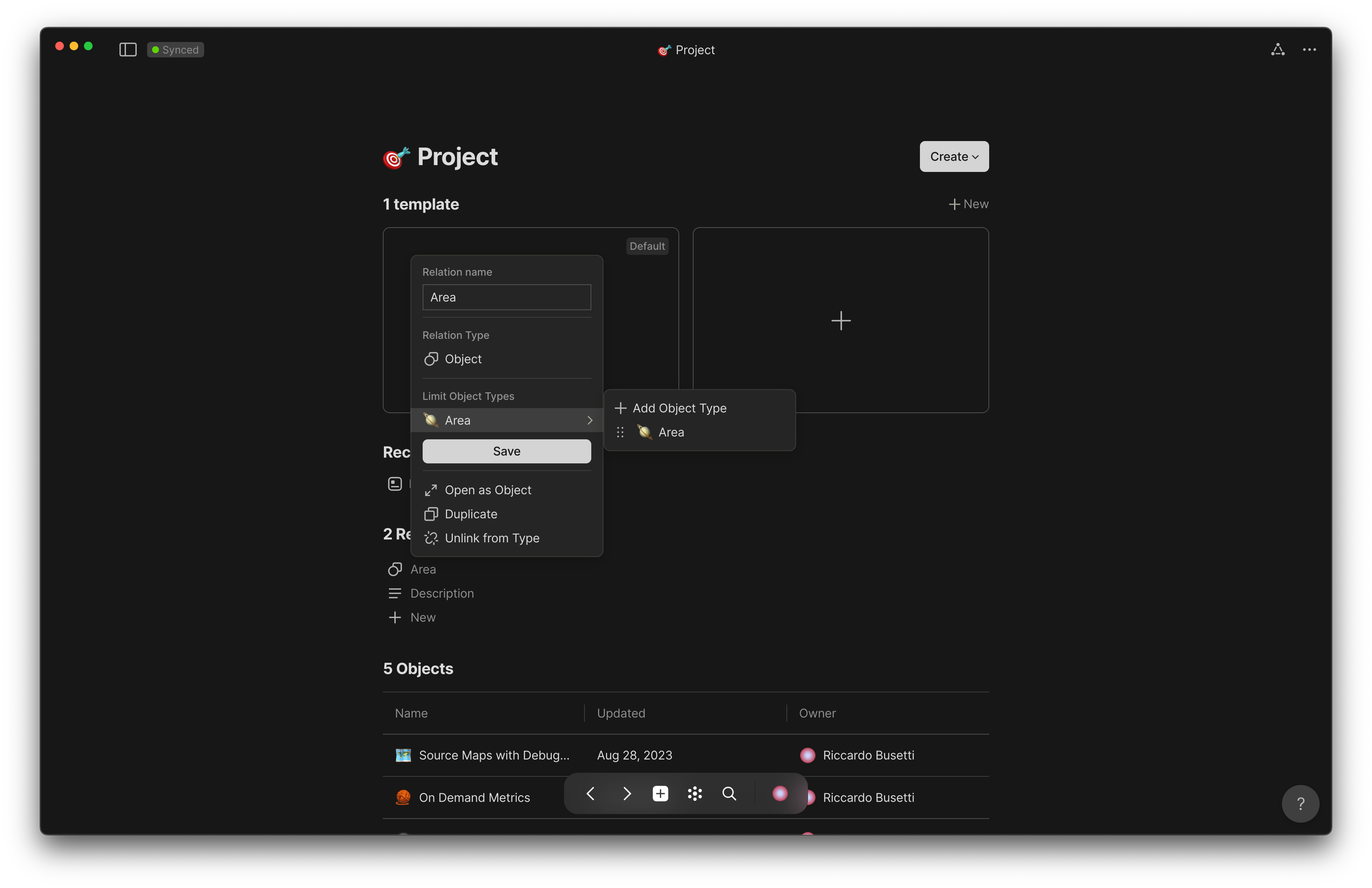 AnyType - Organize Your Knowledge with Areas and Projects