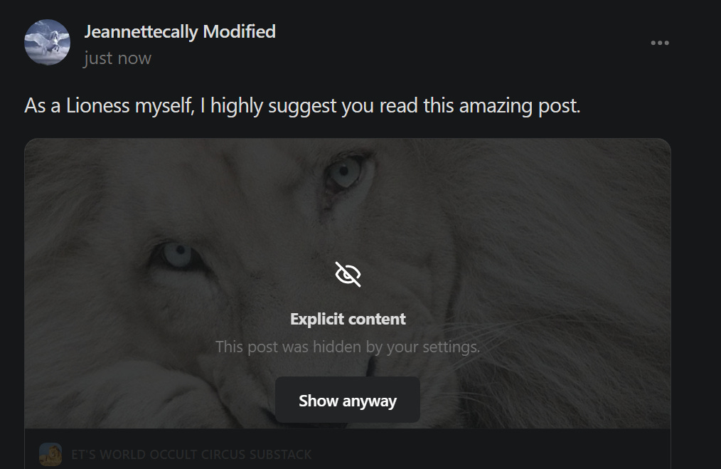 Substack Now Falsely Labeling My Posts As "Explicit"