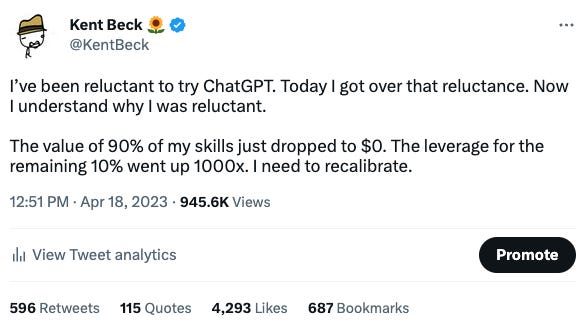 90% of My Skills Are Now Worth $0 - by Kent Beck