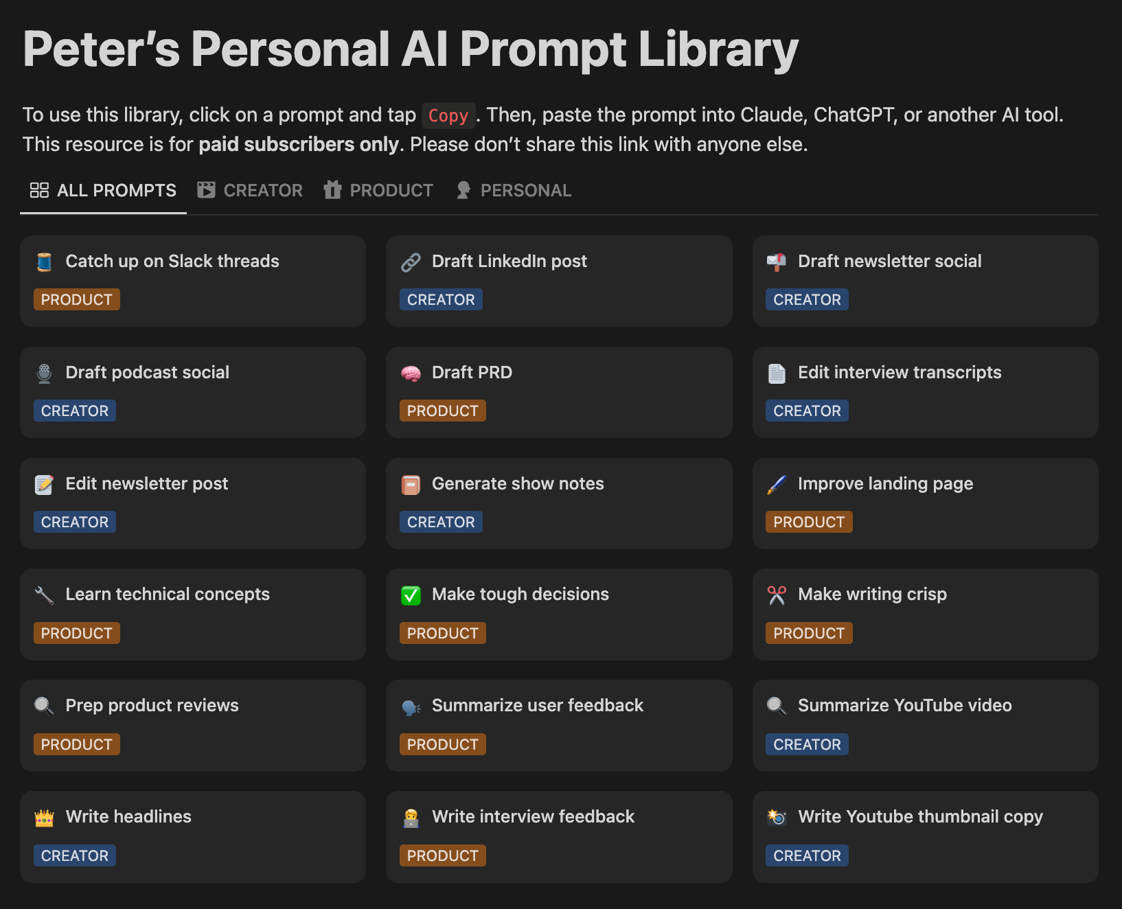 My Best AI Prompts for Product Managers