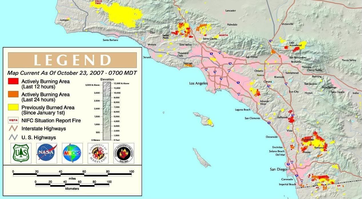 Wildfire Maps - by Joe Morris