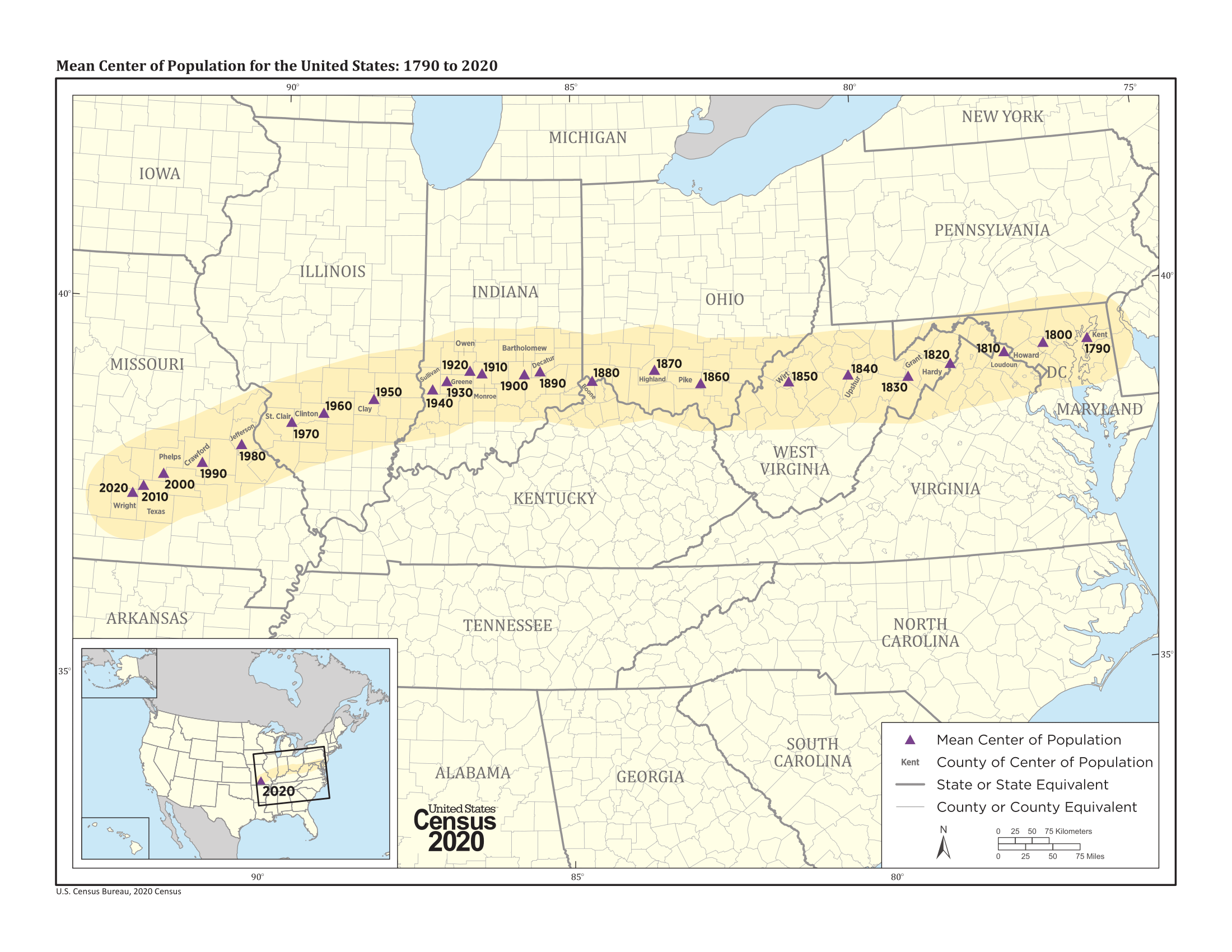 The Population Center of the US - by Patrick Gourley