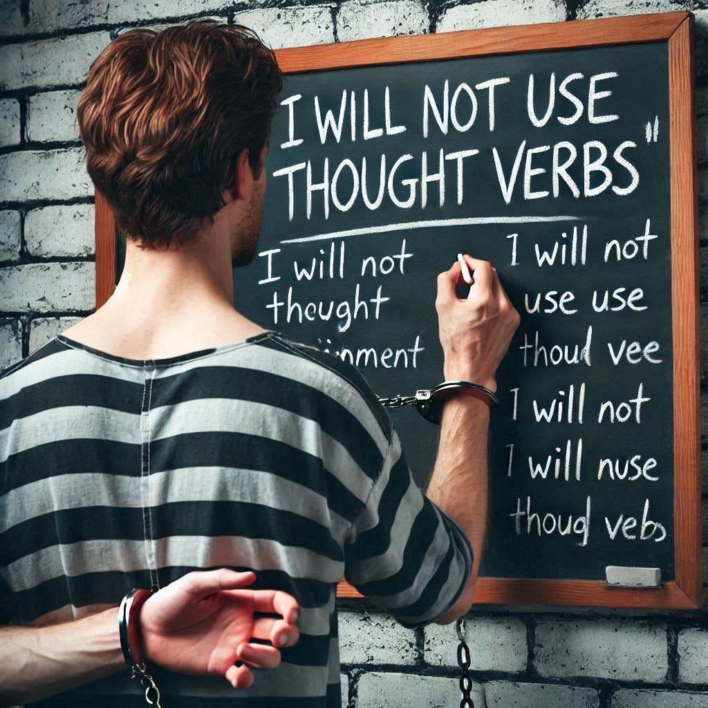Revision Prompt: "Thought" Verbs - by Jonathan Holland