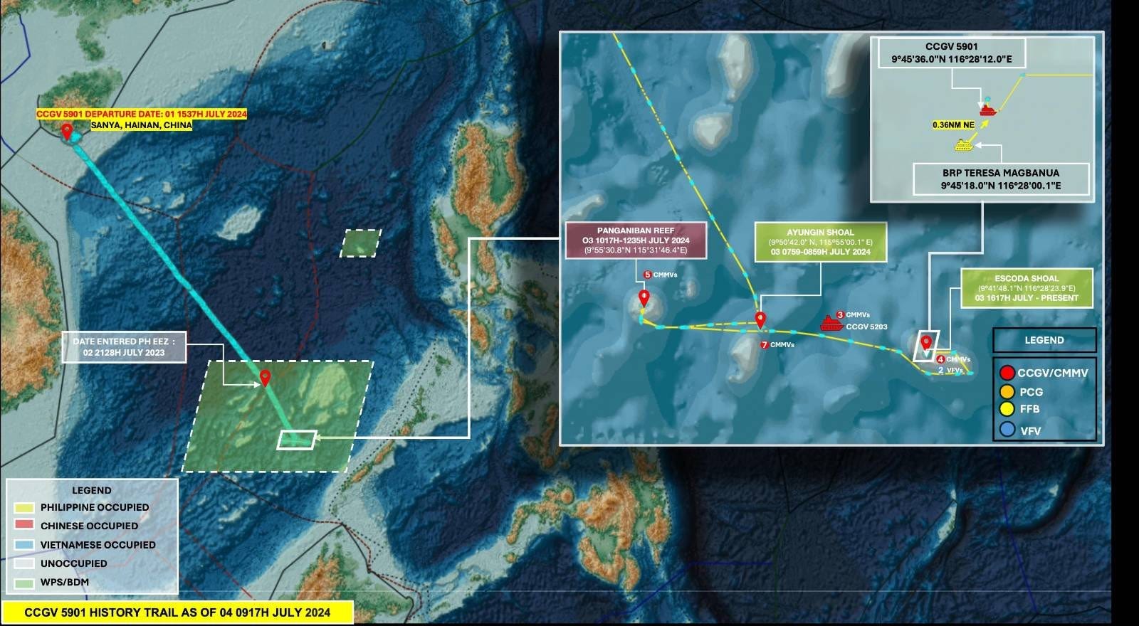 China Carries Out Exercises With Carrier Around Taiwan, Anchors Its Largest Coast Guard Vessel ...
