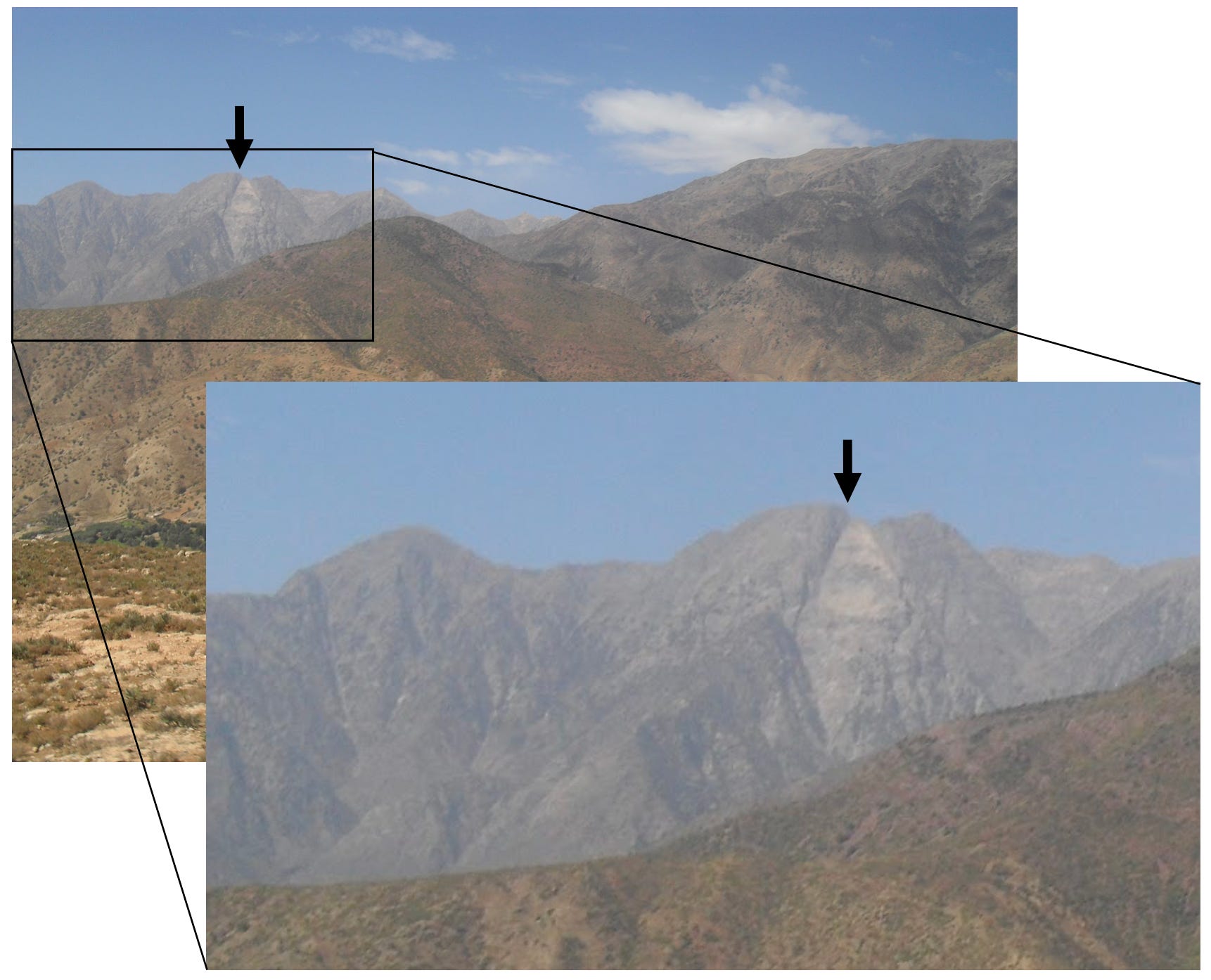 The earthquake that cracked a mountain?