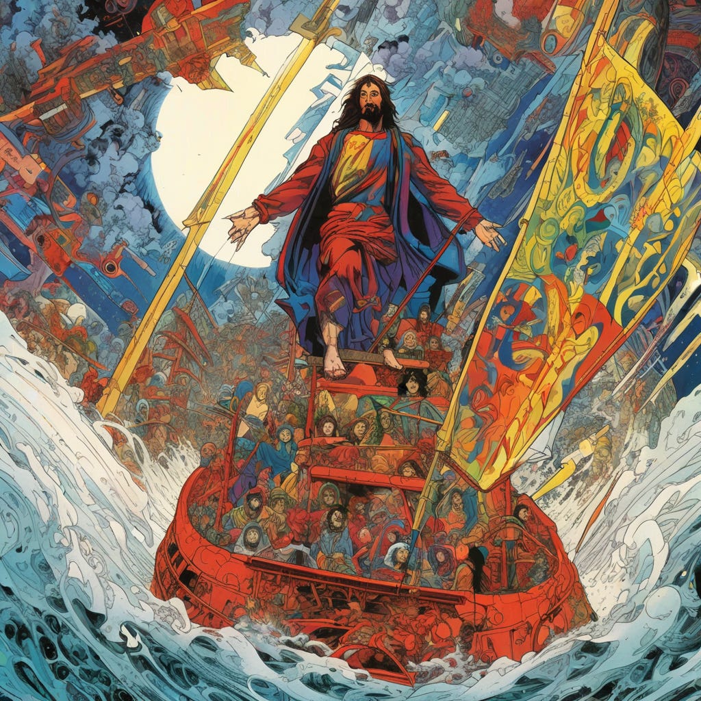 Christ Calms the Storm - by Jonathan McAdam Fisk