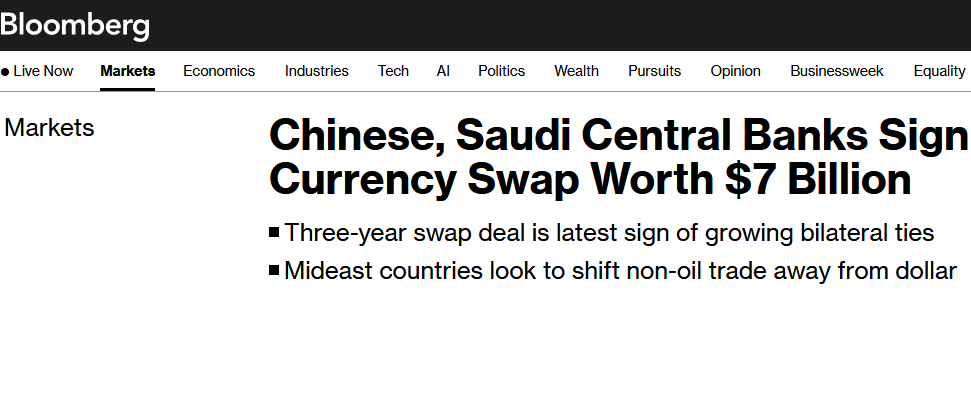 Breaking: China, Saudi Arabia Dedollarize Beyond Oil