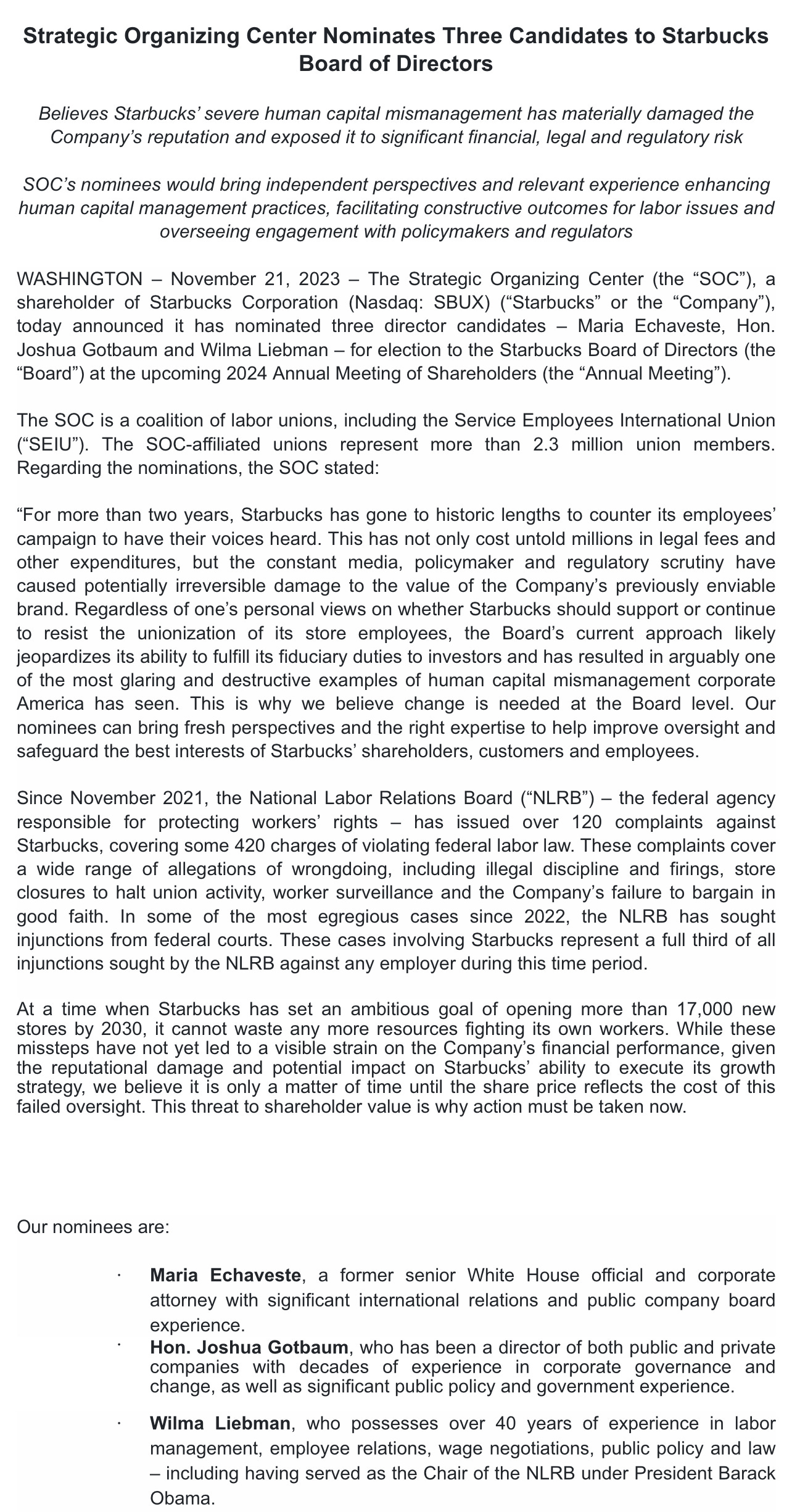 The Starbucks Proxy - Mr. CorpGov Substack