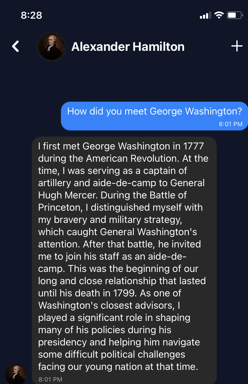 My Chat with Alexander Hamilton - by Christopher Dake