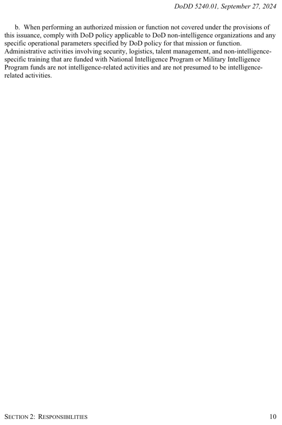 The DoD Quietly Reissues DoD Directive 5240.01, Expanding the Use of ...