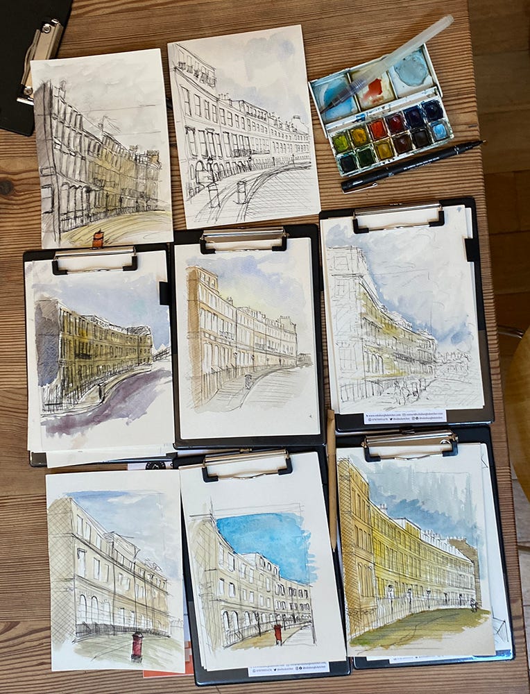 Following the lines - Edinburgh Sketcher