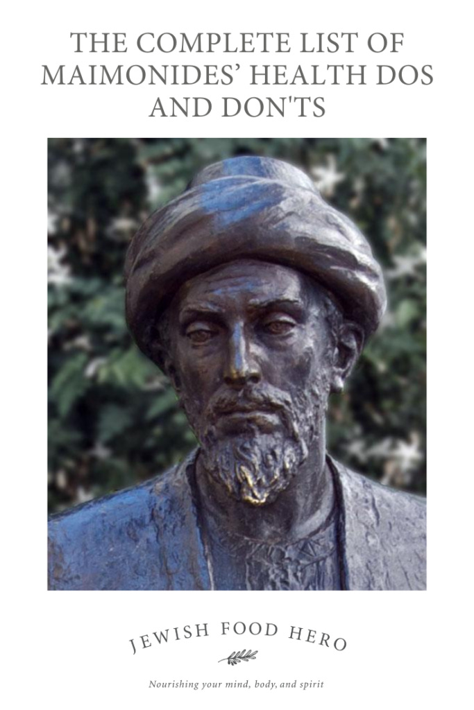 Complete List of Maimonides' Health Do's and Don'ts