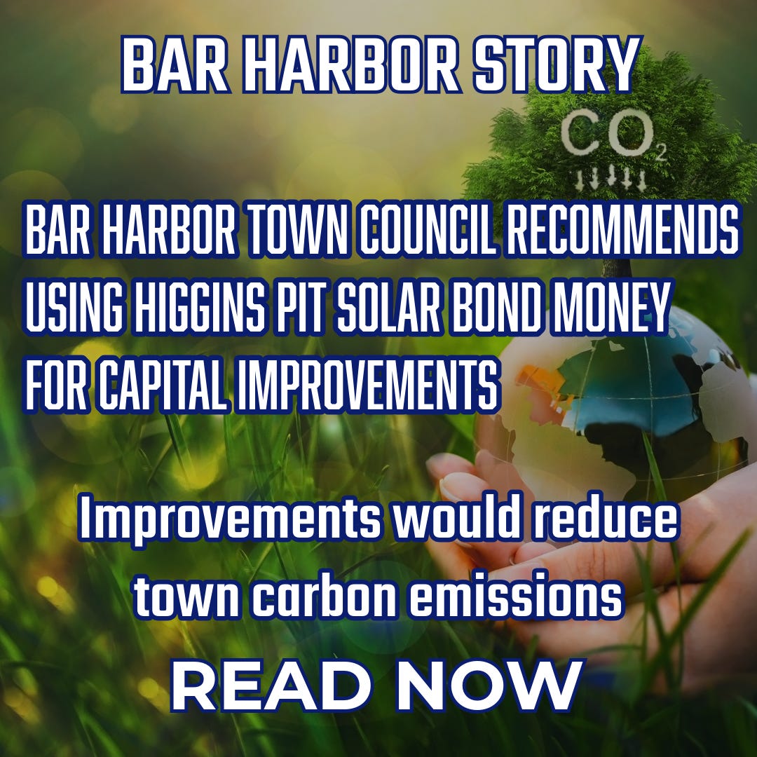 Bar Harbor Town Council Recommends Using Higgins Pit Solar Bond Money ...