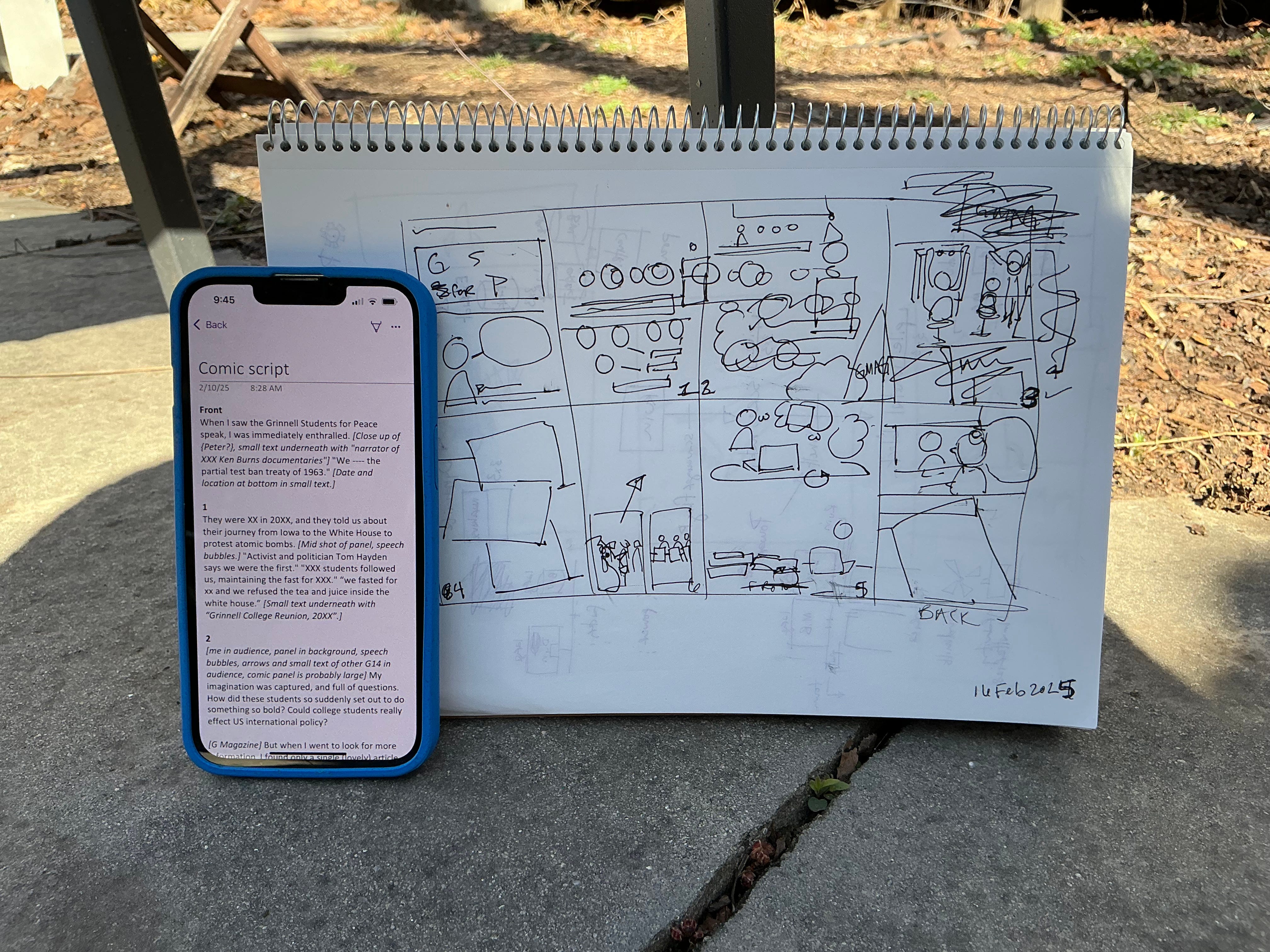 Tidbits: Planning comics, loving distance, and grief waves